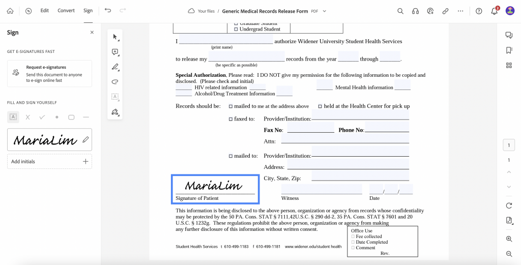 How to Add a Digital Signature to a PDF Document | Fill