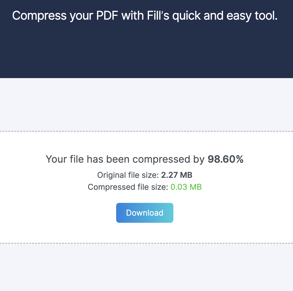 Compress PDF - Fill