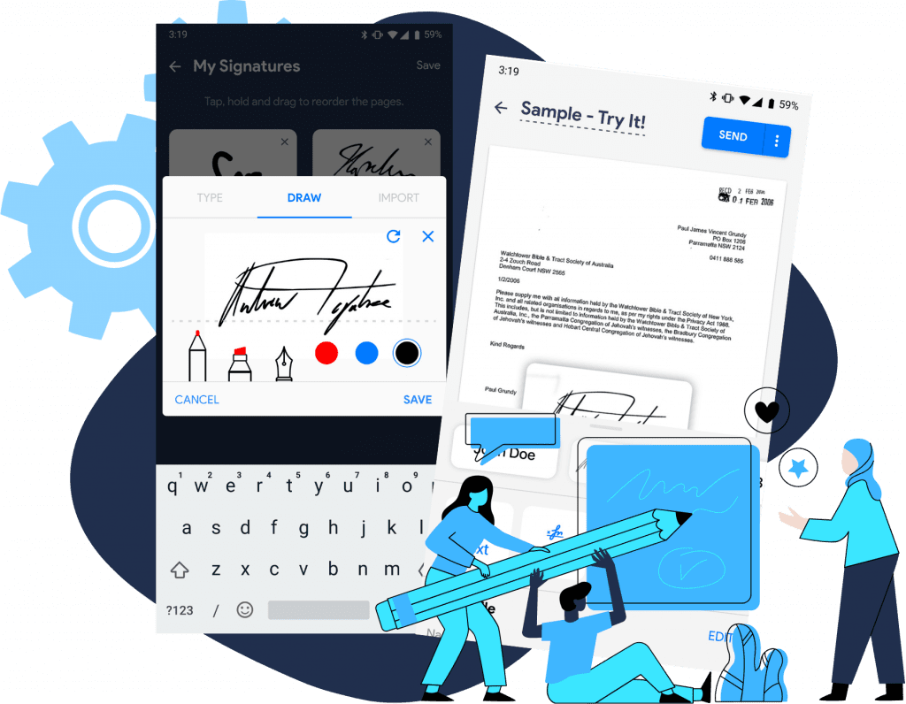 Sign Documents on Android phone or tablet | Fill