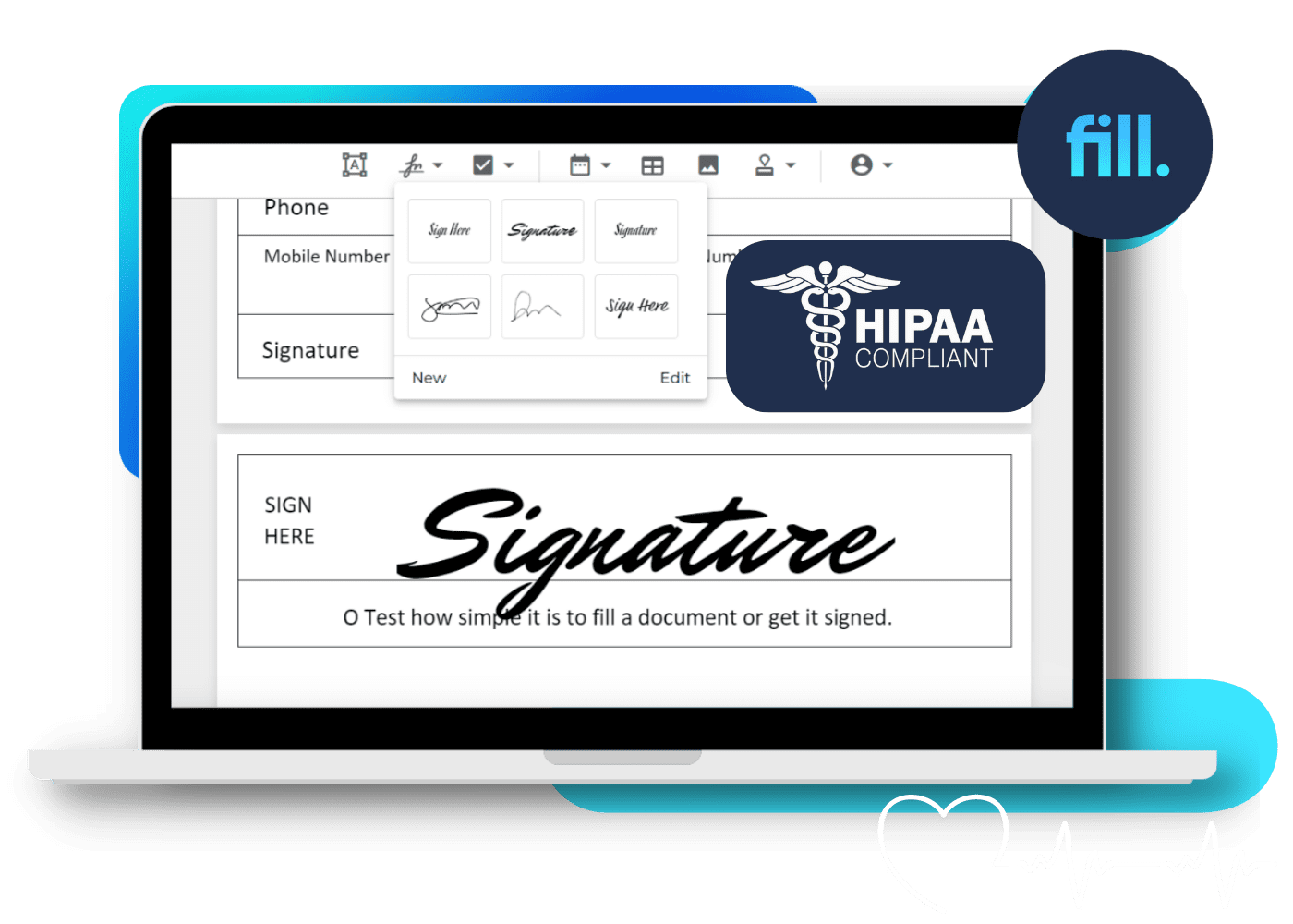 Electronic Signature For Healthcare Fill